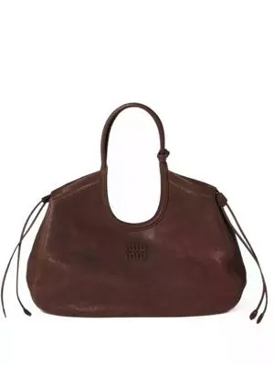 Miu Miu Nappa Pilot Logo-embossed Tote Bag