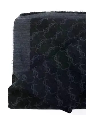 SAINT LAURENT Cassandre Scarf In Cashmere And Silk Jacquard