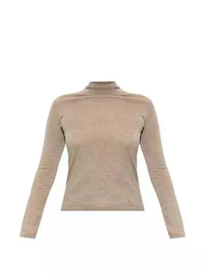 Max Mara Cashmere Yarn Polo-neck Sweater Sand