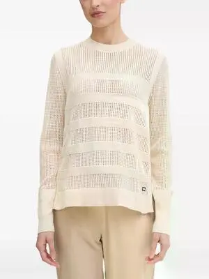 Helly Hansen Portofino Open-knit Striped Sweater - Neutrals