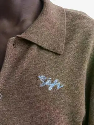 Séfr Logo-embroidered Button-up Sweater