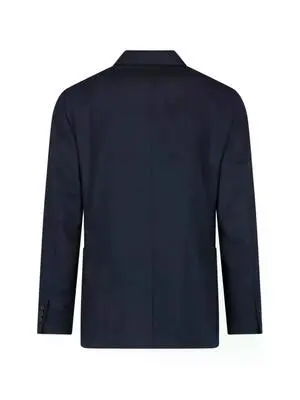LARDINI Double-breasted Virgin Wool Jacket - Blue