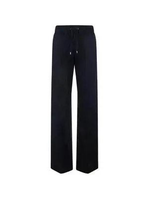 MOORER Pinstripe Drawstring-waist Trousers - Blue