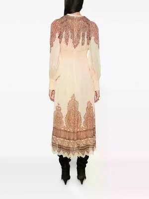 Zimmermann Ascent Smocked Paisley-print Midi Dress