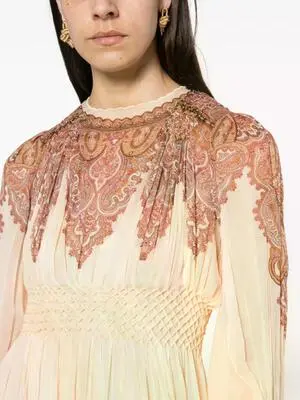 Zimmermann Ascent Smocked Paisley-print Midi Dress