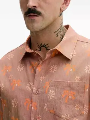 HURLEY Palm-print Short-sleeve Shirt