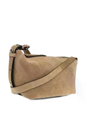 Moschino Suede Shoulder Bag - Neutrals