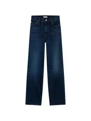 Tommy Hilfiger Sarah Logo-embroidered Straight-leg Jeans - Blue