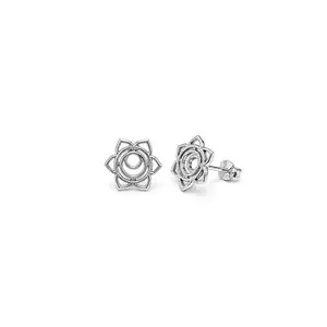 THE JEWELLERY STORE LONDON Sacral /svadhishthana Chakra Stud Earrings In Sterling - Silver