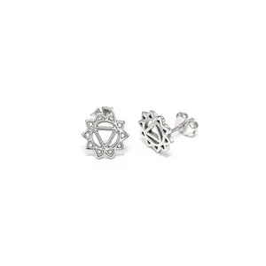 THE JEWELLERY STORE LONDON Solar Plexus/manipura Chakra Stud Earrings In Sterling - Silver