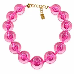 MICHAEL NASH JEWELRY Lucy Transparent Mauve Gumball Necklace - Green