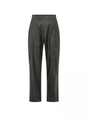A PAPER KID Pinstripe-pattern Pleated Trousers - Grey
