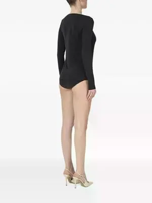 Wolford Luxe Scoop-neck Long-sleeve T-shirt - Black