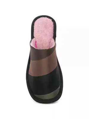 Emilio Pucci Striped Silk Slippers