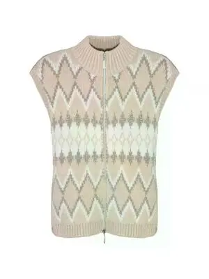 Pho Firenze Jacquard-knit Zip-up Waistcoat