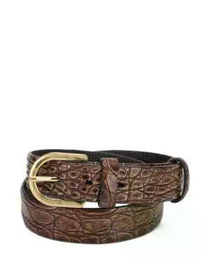 MOORER Hedie-cod Crocodile-effect Leather Belt