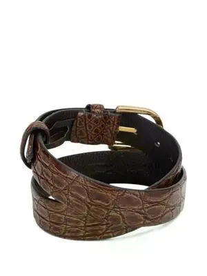 MOORER Hedie-cod Crocodile-effect Leather Belt