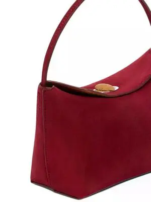 Christopher Esber Mini Turnlock Suede Shoulder Bag
