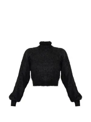 Max Mara Mélange Mohair Yarn Jumper Dark