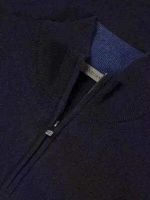 CORNELIANI Quarter-zip Knitted Sweater