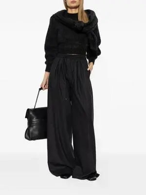Max Mara Mélange Mohair Cropped Jumper Dark - Grey