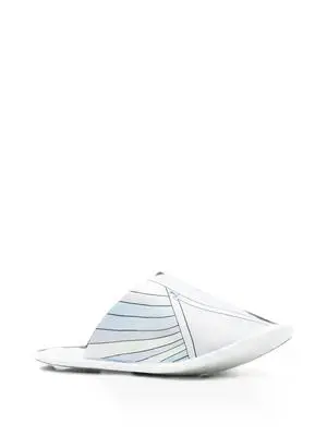 Emilio Pucci Marmo-print Silk Slippers