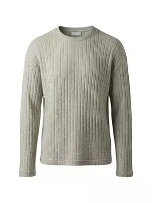 MOOD Ribbed-knit Long-sleeve Sweater - Grey