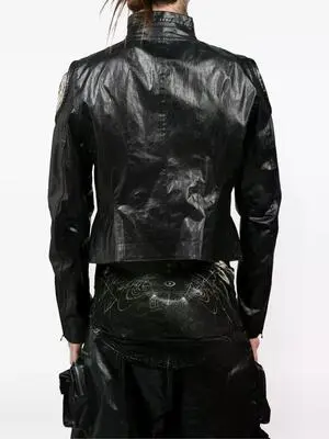 JULIUS Laminated Stand-collar Jacket