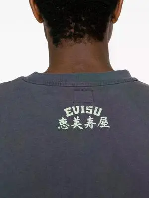 EVISU Seagull-print T-shirt - Blue