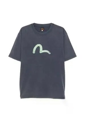 EVISU Seagull-print T-shirt - Blue