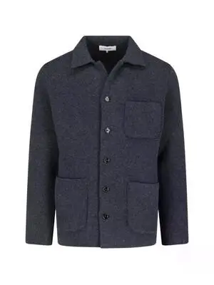 LARDINI Button-up Cashmere Shirt Jacket