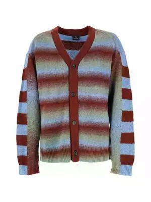 PS PAUL SMITH Gradient Striped Cardigan - Brown