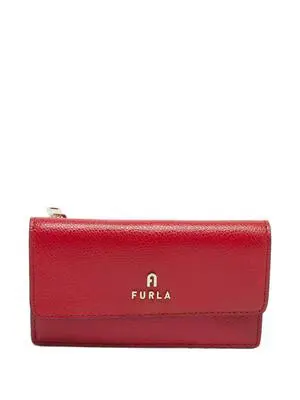 Furla Camelia Flap Card Holder - Red
