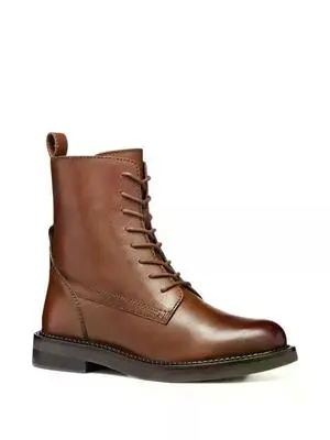Geox Serilda Lace-up Leather Ankle Boots