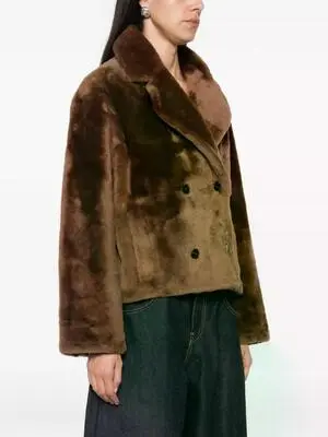 YVES SALOMON Double-breasted Shearling Jacket