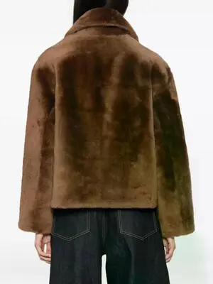 YVES SALOMON Double-breasted Shearling Jacket