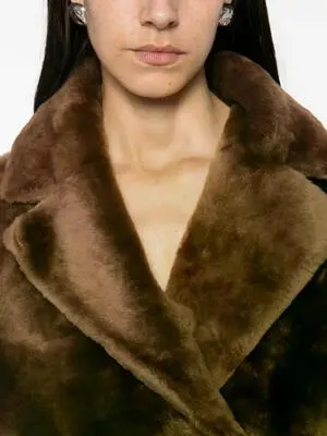 YVES SALOMON Double-breasted Shearling Jacket