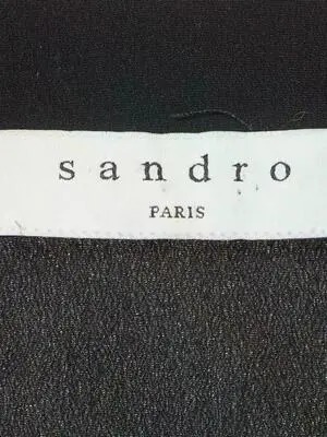Sandro Wrap-style Pleated Midi Dress