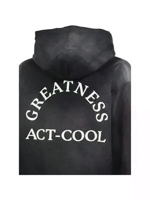 KAMIYA Greatness Act-cool Embroidered Aged-effect Hoodie