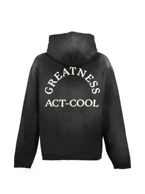 KAMIYA Greatness Act-cool Embroidered Aged-effect Hoodie
