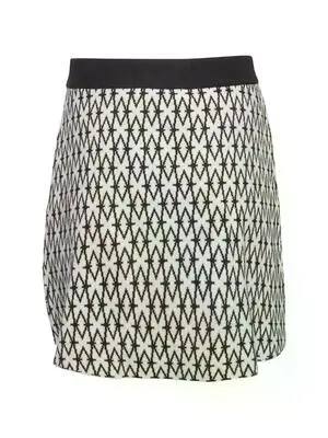 Maje Jacquard-knit Zip-up Mini Skirt