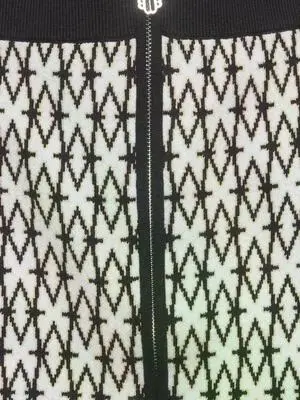 Maje Jacquard-knit Zip-up Mini Skirt
