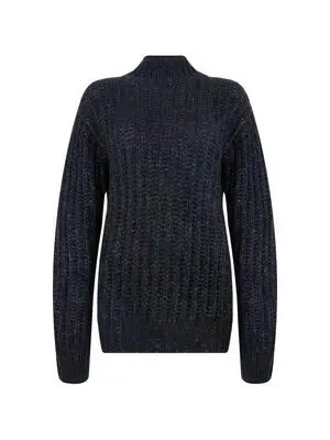 MOORER Ribbed-knit Mock-neck Sweater