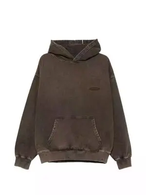 BRAM’S FRUIT Faded-effect Logo-print Hoodie - Brown