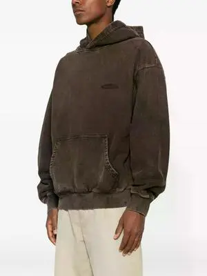 BRAM’S FRUIT Faded-effect Logo-print Hoodie