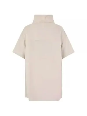 MOORER Short-sleeve High-neck Oversized Coat