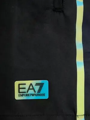 EA7 Logo-patch Drawstring Swim Shorts