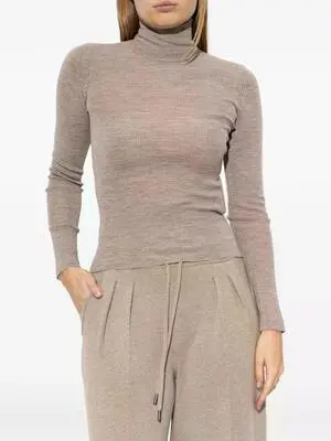 Max Mara Ribbed-knit Turtleneck Sweater