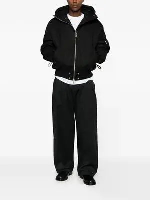 THOM KROM Zip-fastening Hooded Bomber Jacket