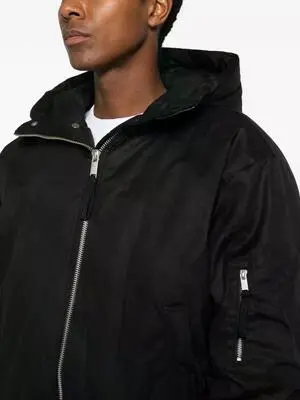 THOM KROM Zip-fastening Hooded Bomber Jacket